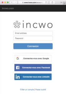 Votre nouvelle page de login incwo - incwo