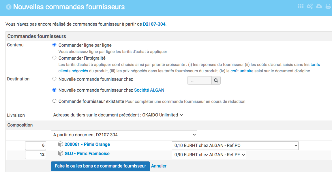 Comment transformer un devis en commande fournisseur ? - incwo