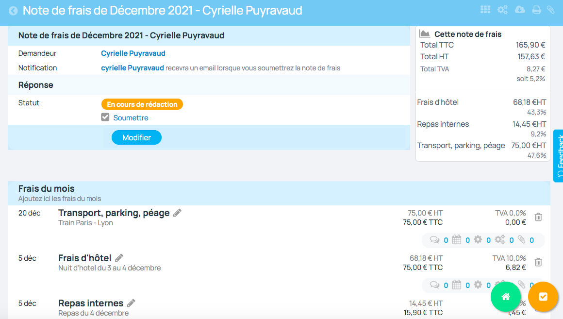 Comment saisir des notes de frais ? - incwo
